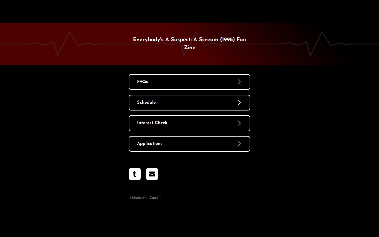 Everybody's A Suspect: A Scream 1996 Fan Zine